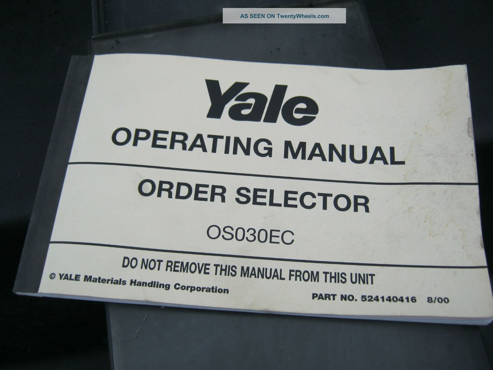 Yale Os030ecn24te089 Order Picker Selector 3000 Stock Picker Forklift