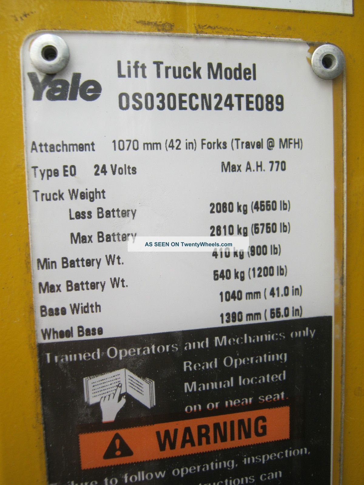 Yale Os030ecn24te089 Order Picker Selector 3000 Stock Picker Forklift